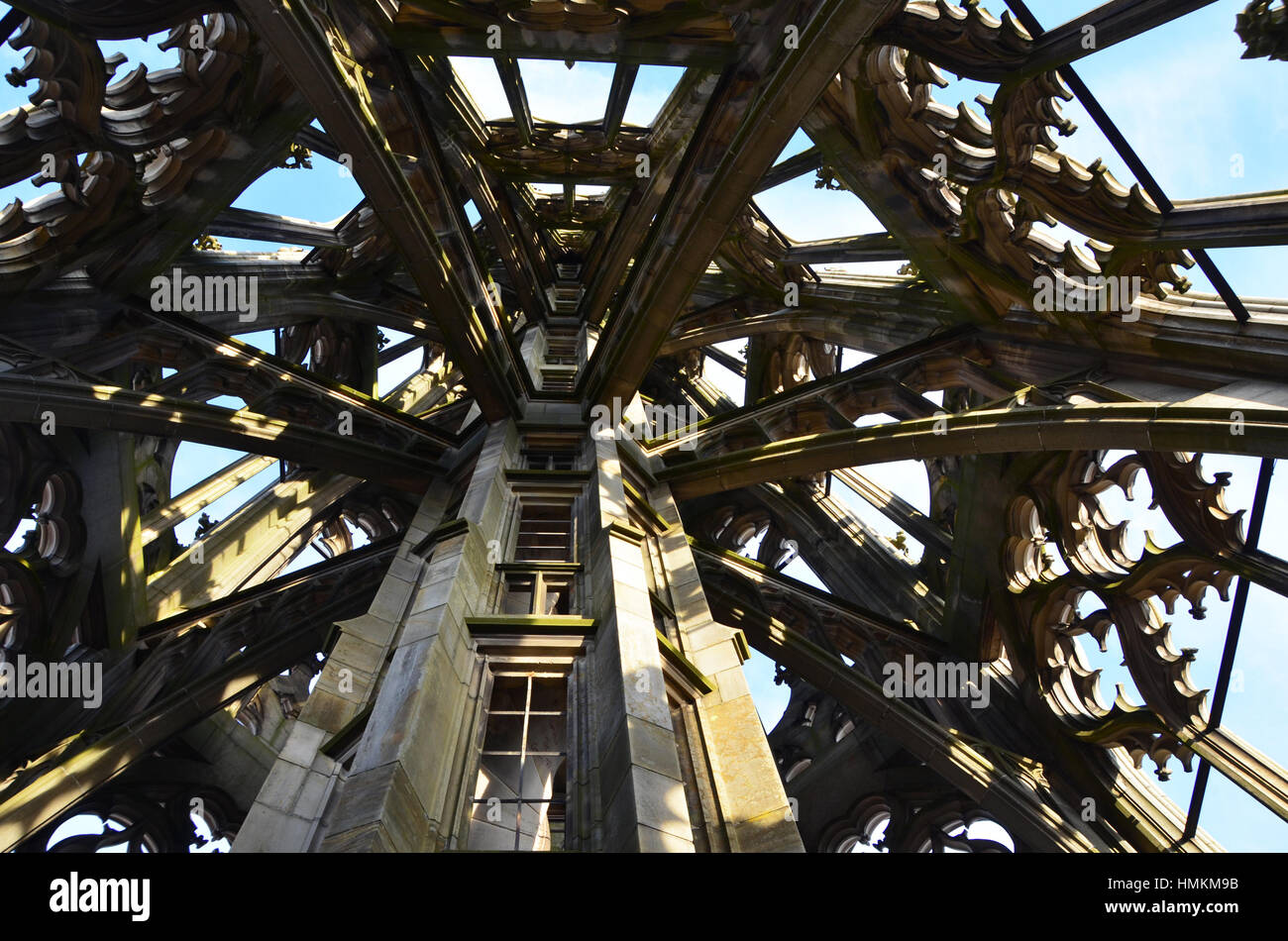 Ulm Minster (Ulmer Münster) Church Spire from the Inside Stock Photo ...