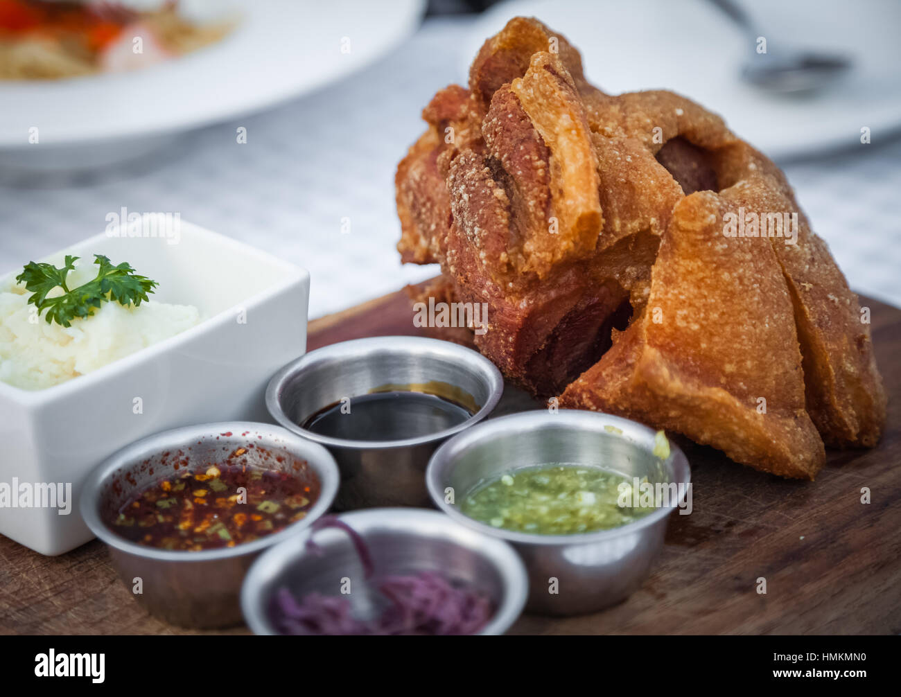 Closeup crispy fried pork knuckle hi-res stock photography and images ...