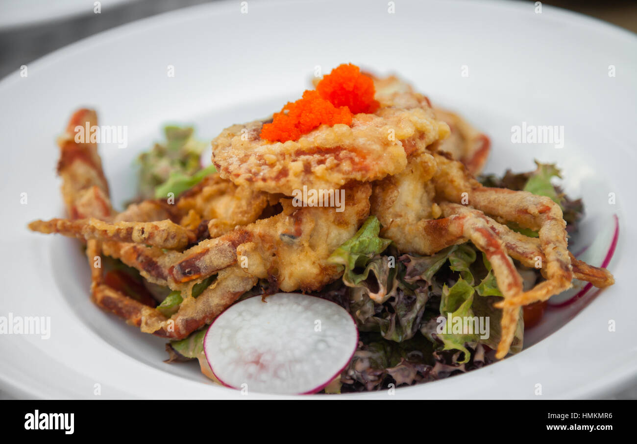 Soft Shell Crab Salad. delicious for meal time Stock Photo - Alamy
