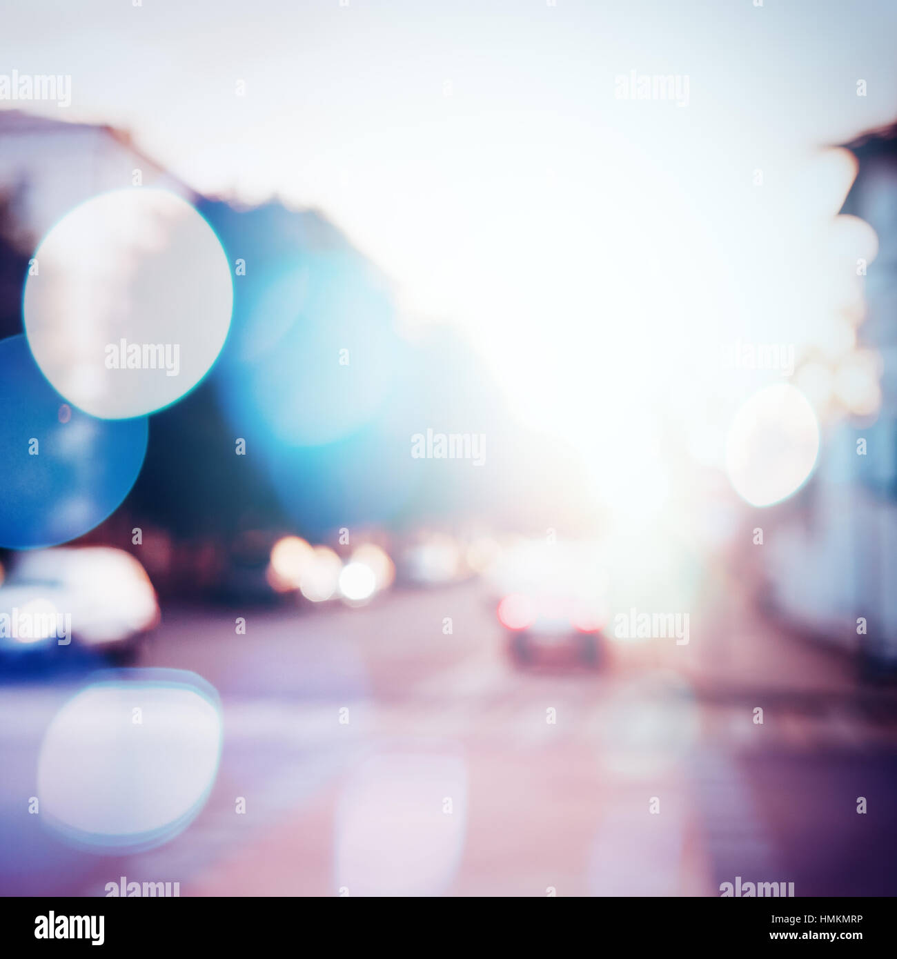 Blurred traffic at the city street, urban background Stock Photo - Alamy