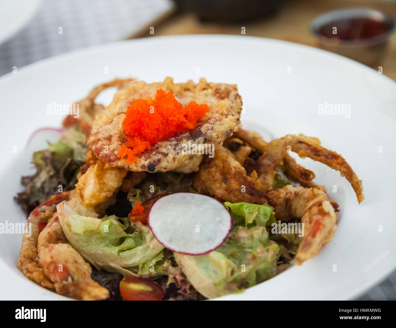 Soft Shell Crab Salad. delicious for meal time Stock Photo - Alamy