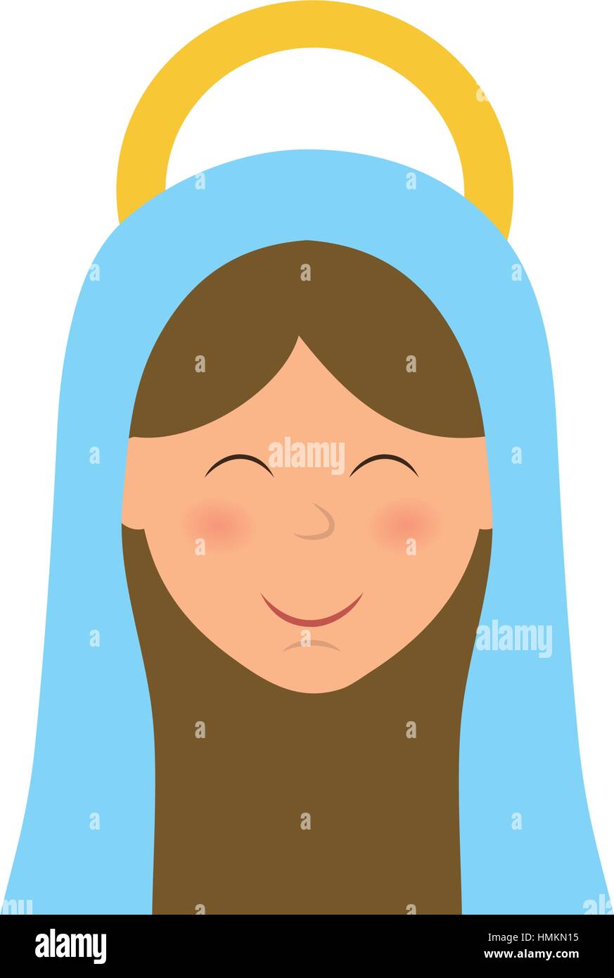 Holy virgin mary cartoon icon vector illustration graphic design Stock ...