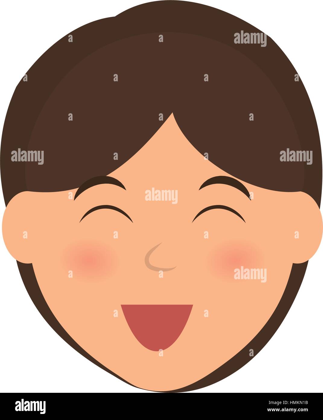 Boy smiling cartoon icon vector illustration graphic design Stock ...