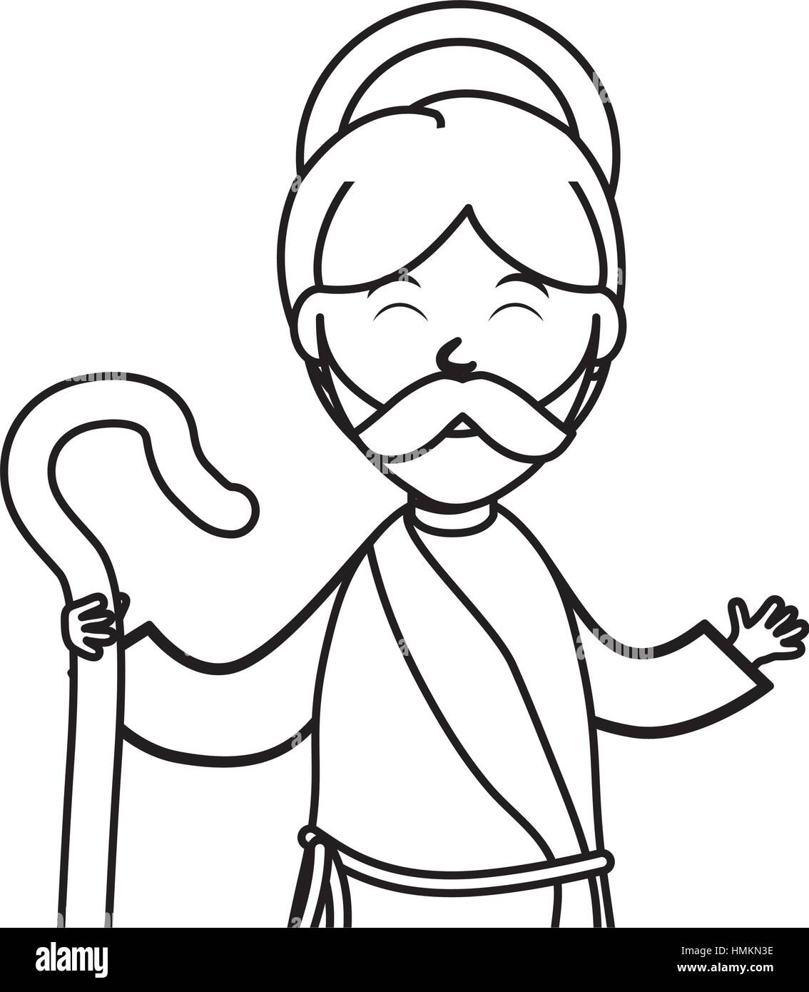 Holy joseph cartoon icon vector illustration graphic design Stock ...
