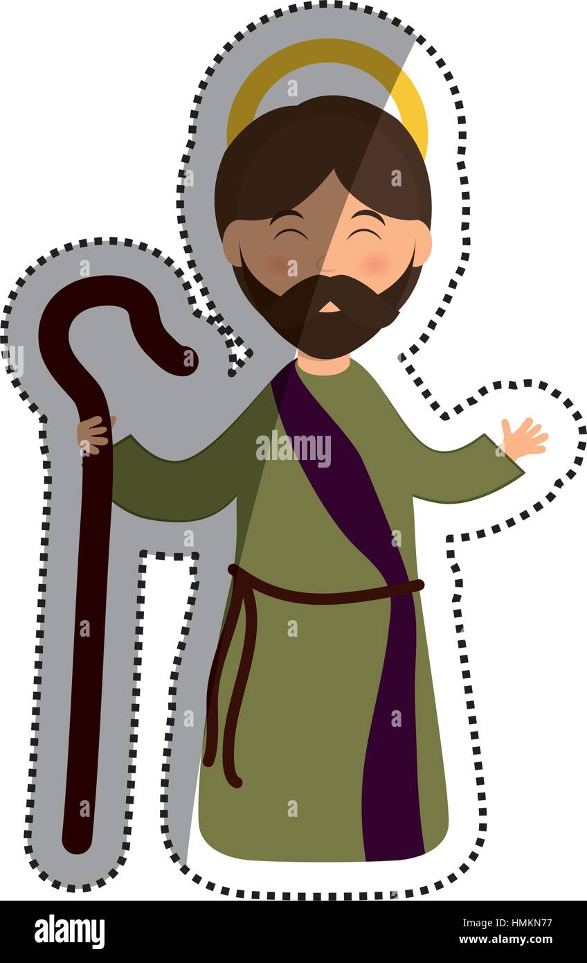 Holy joseph cartoon icon vector illustration graphic design Stock ...