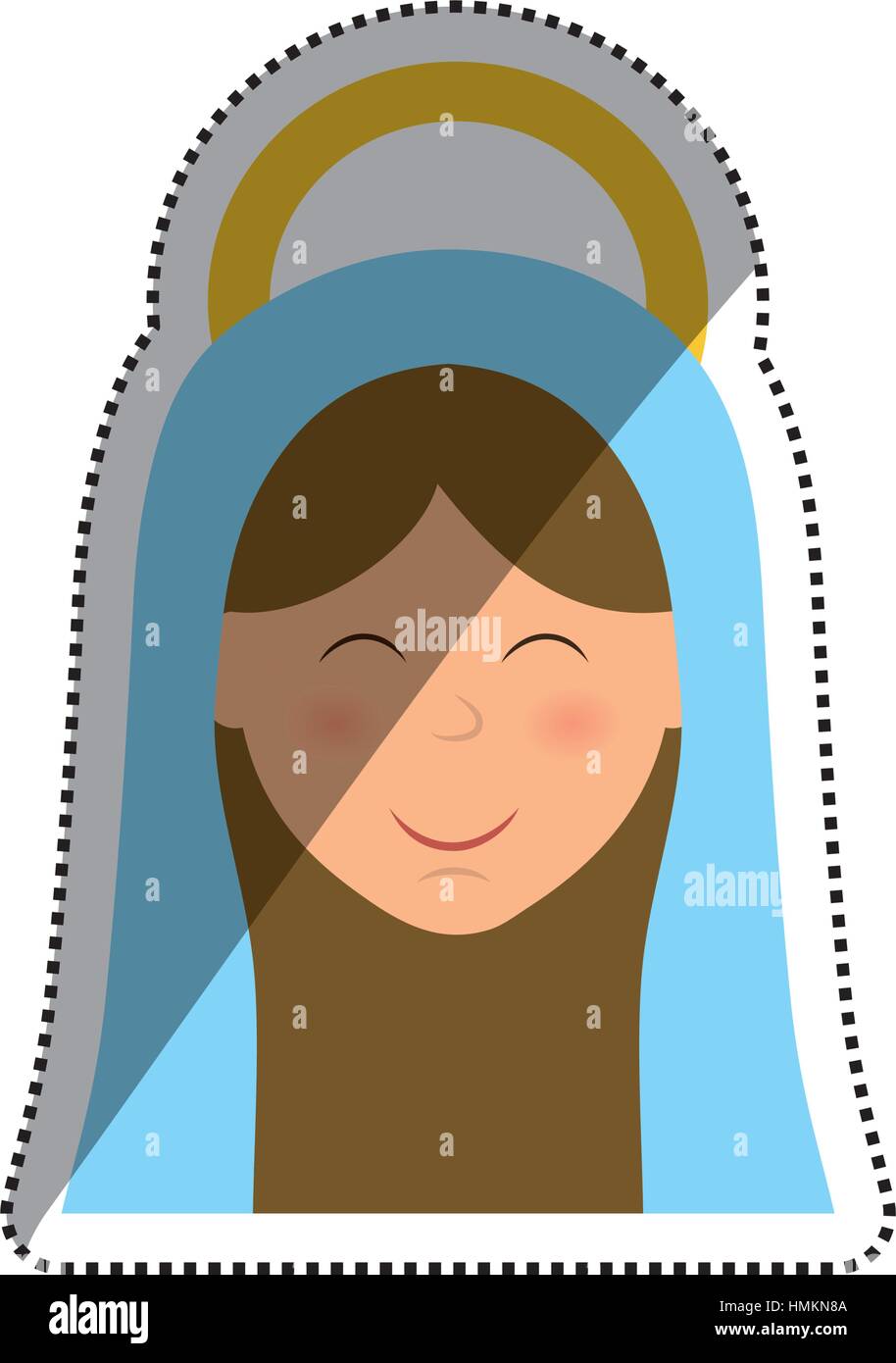 Holy virgin mary cartoon icon vector illustration graphic design Stock ...