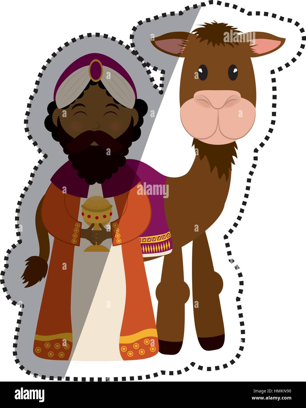 Three wise man cartoon icon vector illustration graphic design Stock ...