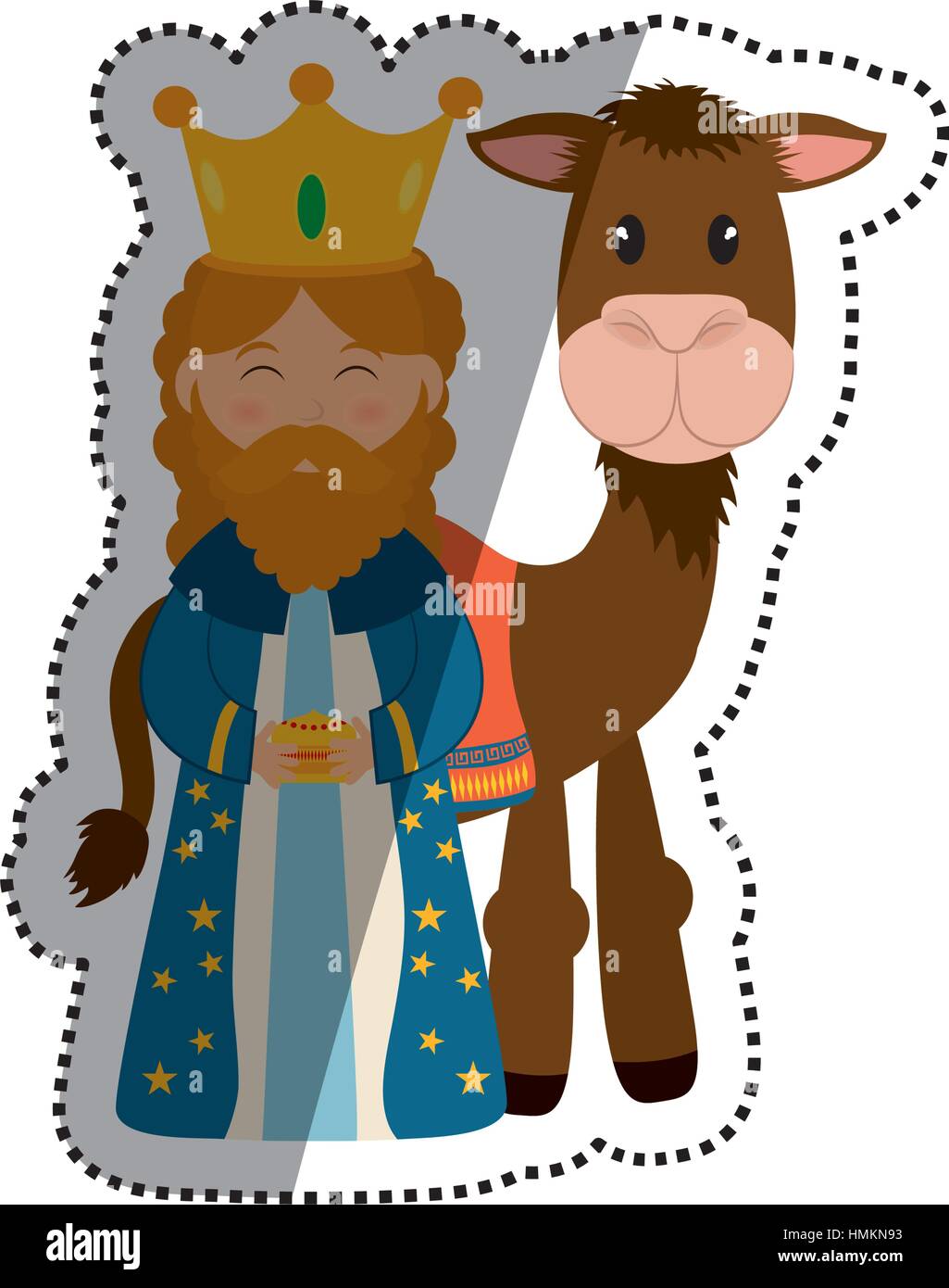 Three wise man cartoon icon vector illustration graphic design Stock ...