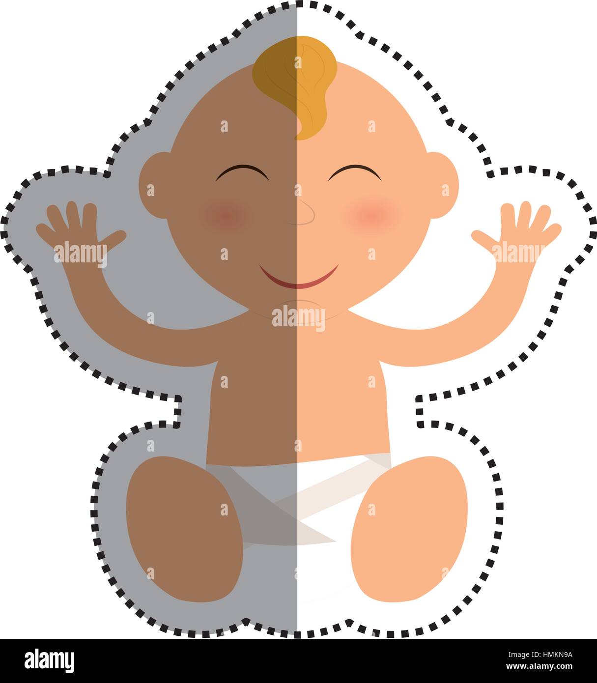 little baby cartoon icon vector illustration graphic design Stock ...