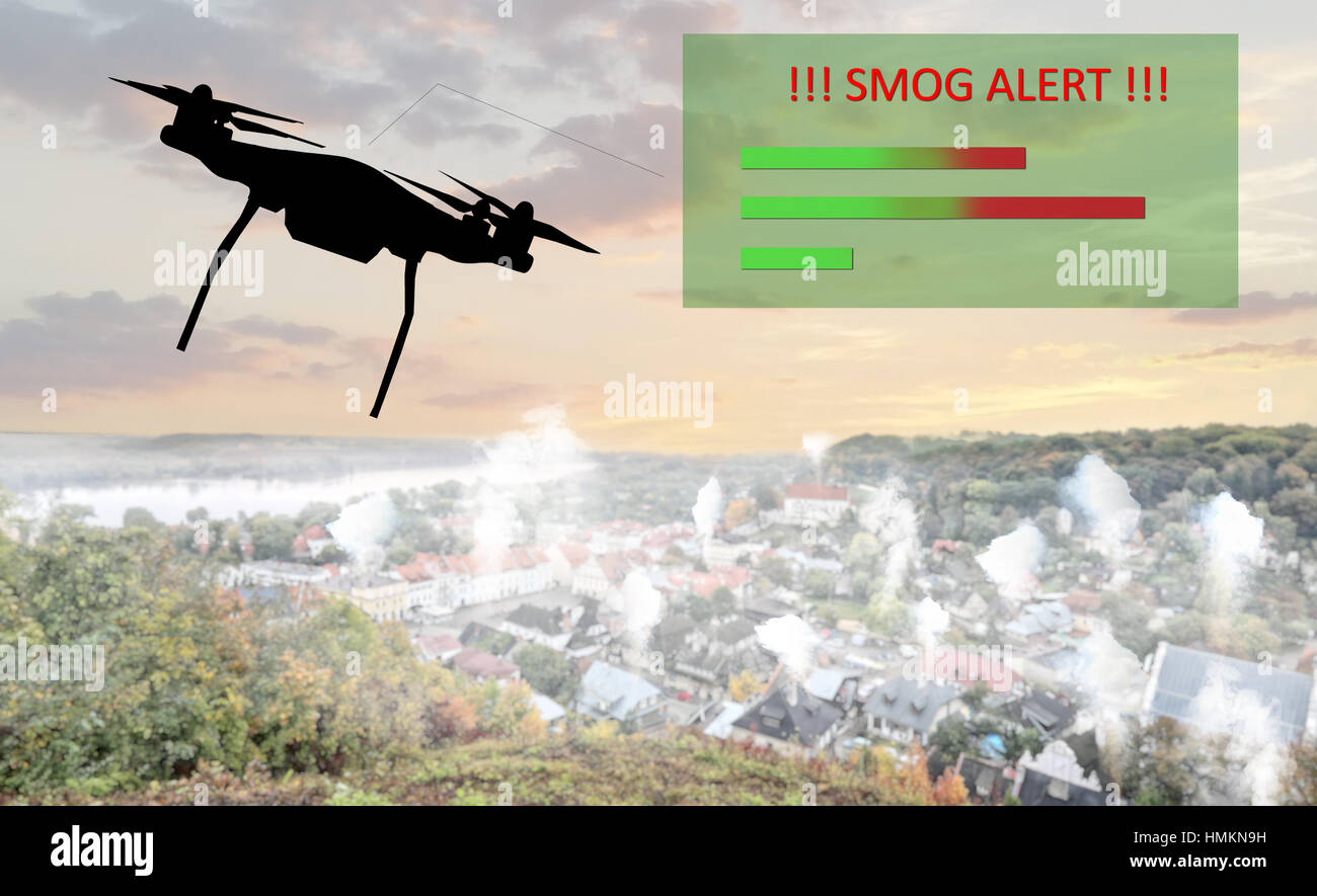Smog Alert - drones with measuring equipment Stock Photo - Alamy