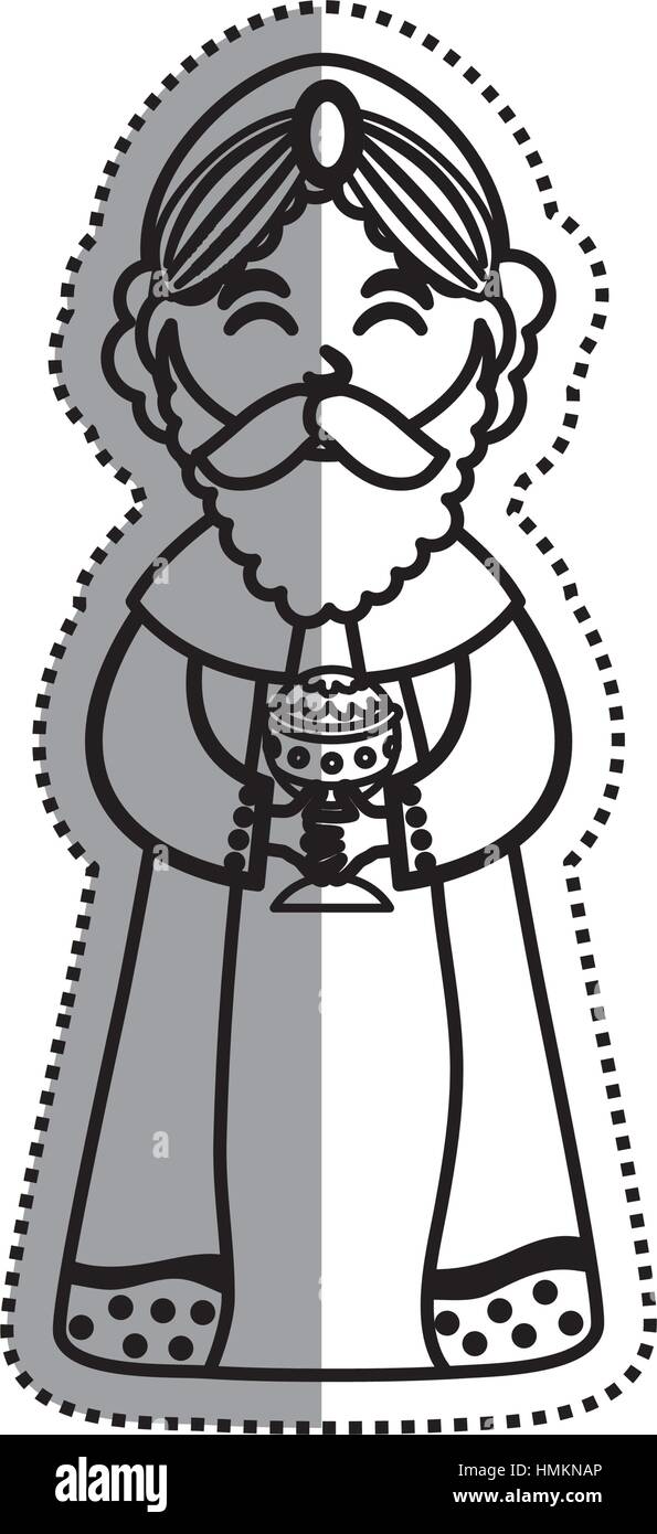 Three wise man cartoon icon vector illustration graphic design Stock ...