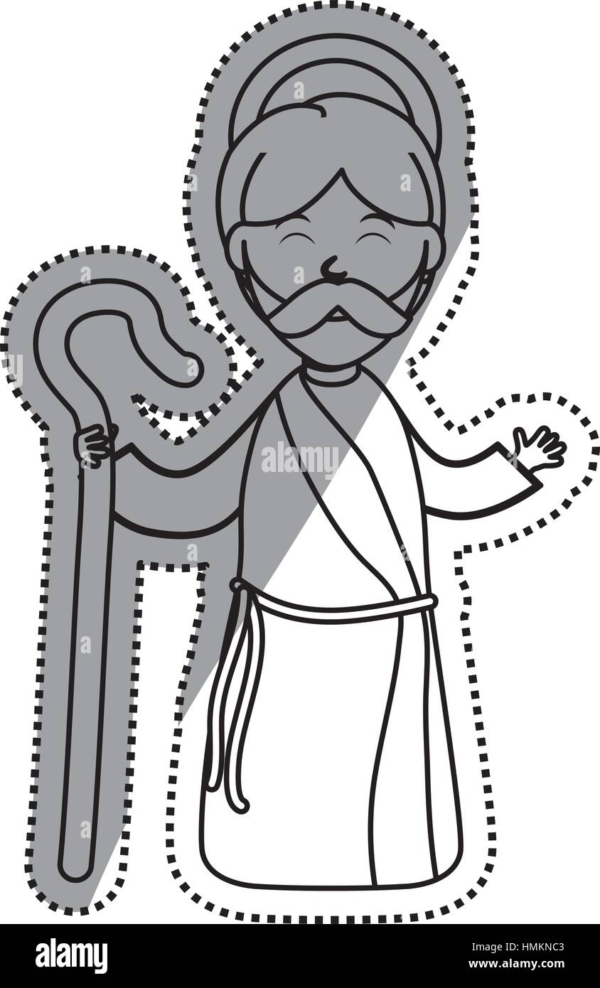 Holy joseph cartoon icon vector illustration graphic design Stock ...