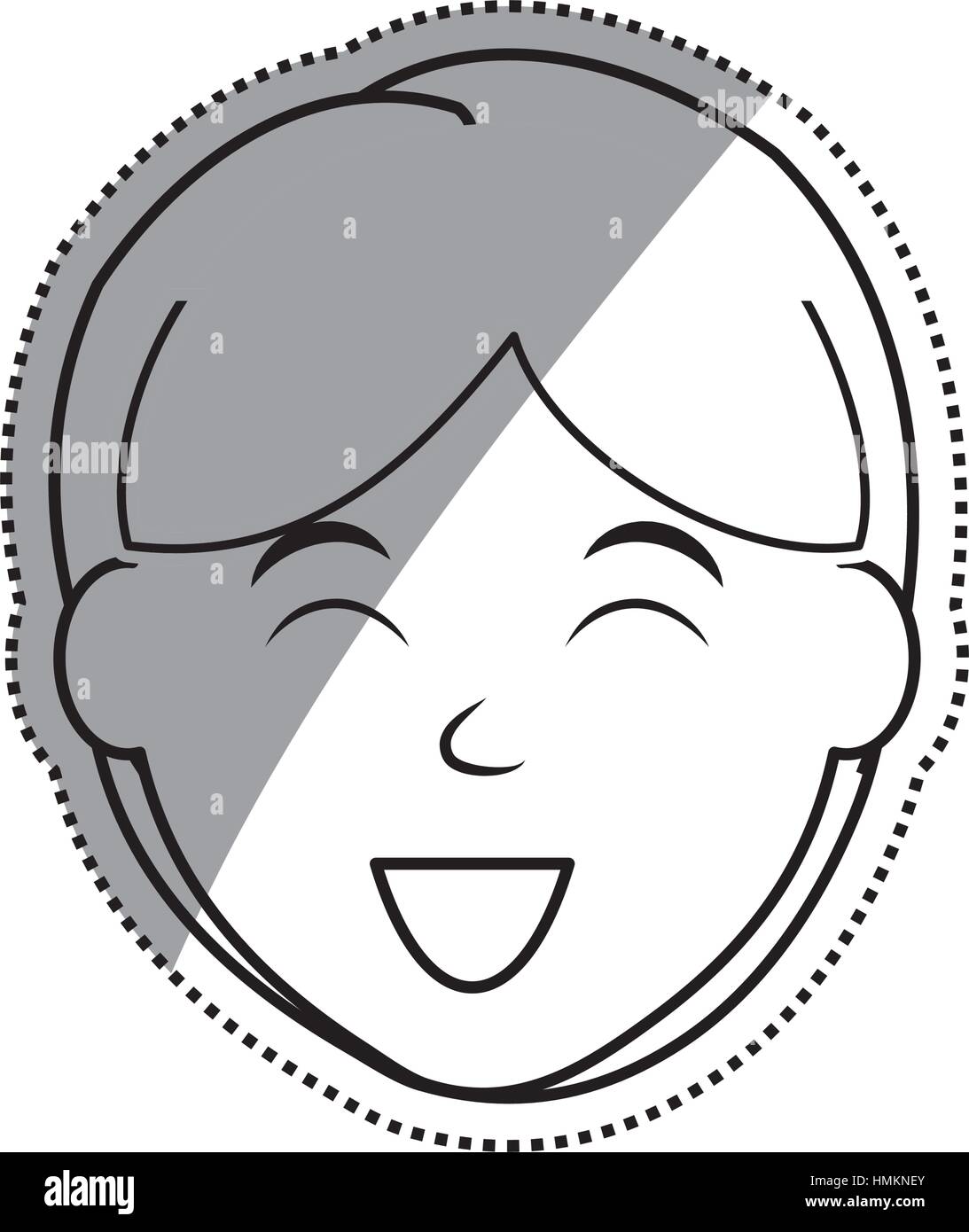 Boy smiling cartoon icon vector illustration graphic design Stock ...