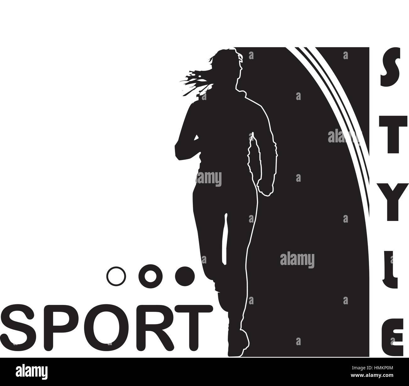 Woman sprinting action Stock Vector Images - Alamy