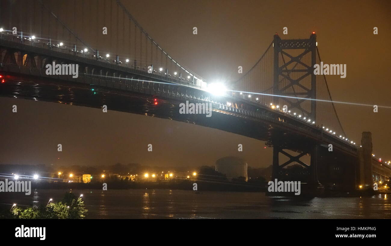 Bridge At Night Stock Photo - Alamy