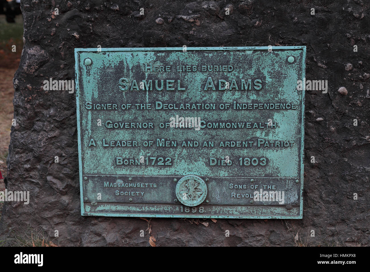 Grave of Samuel Adams, signer of the Declaration of Independence, Old ...