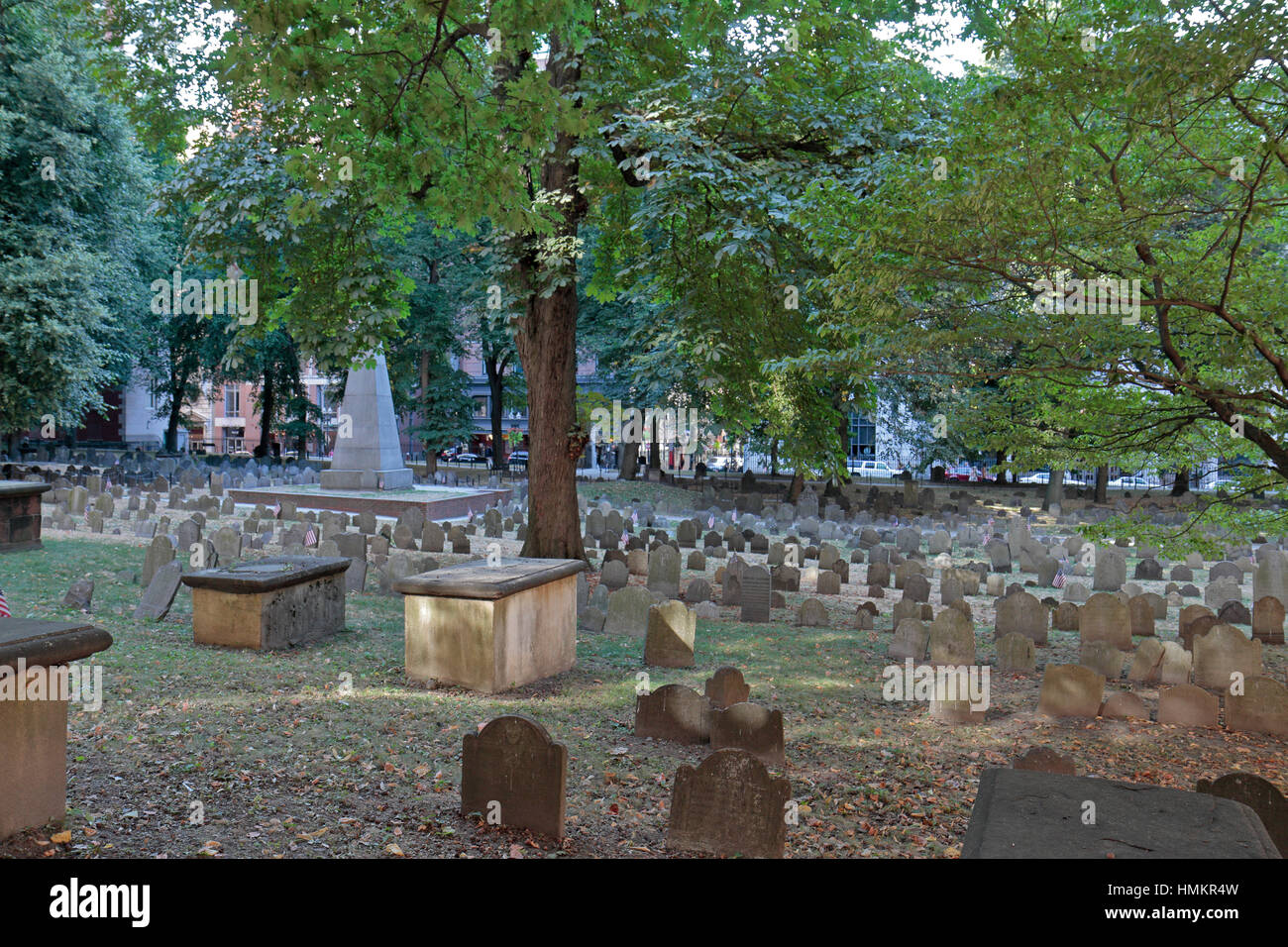 Old Granary Burial Ground, Boston, Massachusetts, United States Stock ...