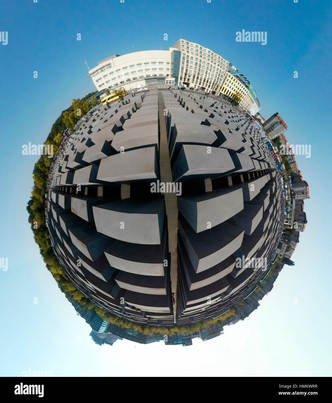full circle-Panorama: Holocaust-Mahnmal, Berlin-Mitte Stock Photo - Alamy