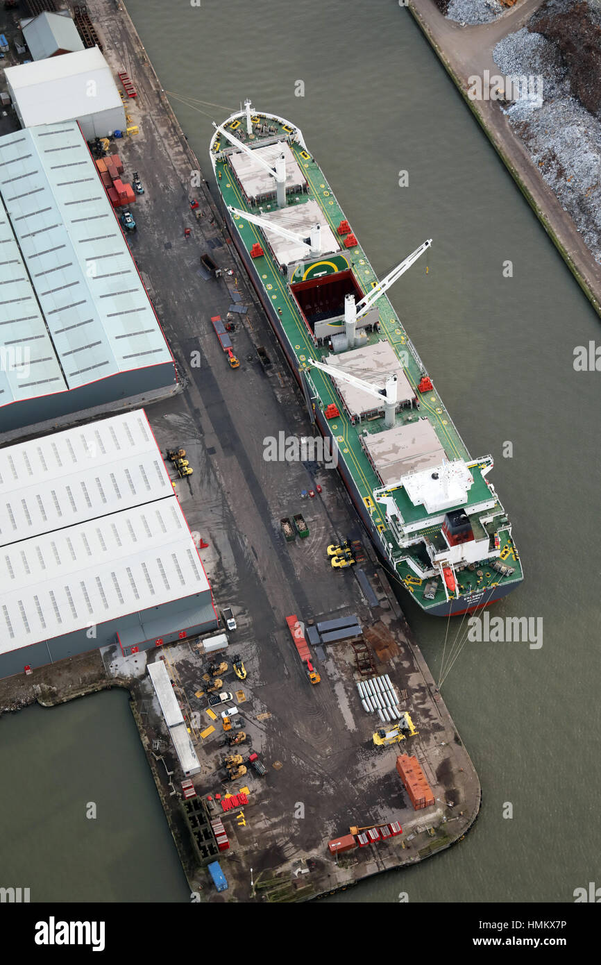 aerial overhead view of a ship The MV Erasmos bulk carrier - IMO ...