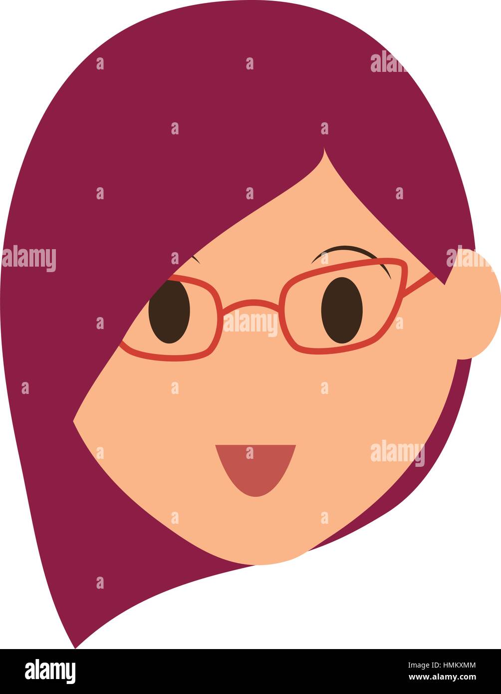 woman face cartoon icon vector illustration graphic design Stock Vector ...