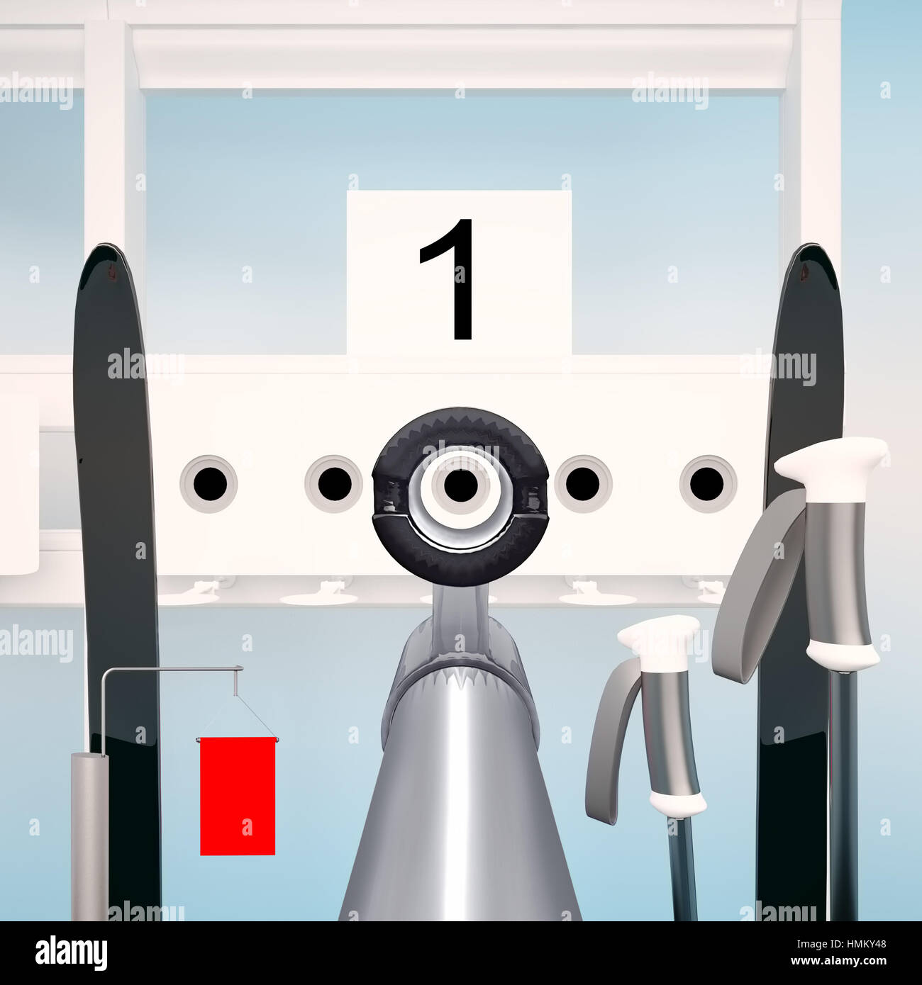 Biathlon Biathlete Shooting Rifle Target High Resolution Stock ...