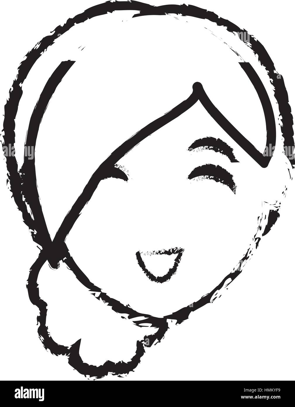 woman face cartoon icon vector illustration graphic design Stock Vector ...