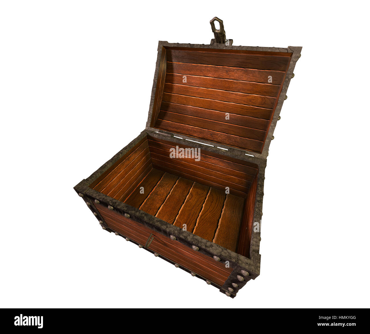 Illustration treasure chest coins Cut Out Stock Images & Pictures - Alamy