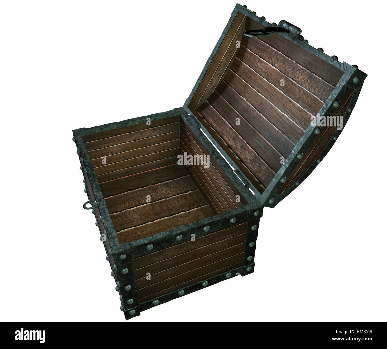 Illustration treasure chest coins Cut Out Stock Images & Pictures - Alamy