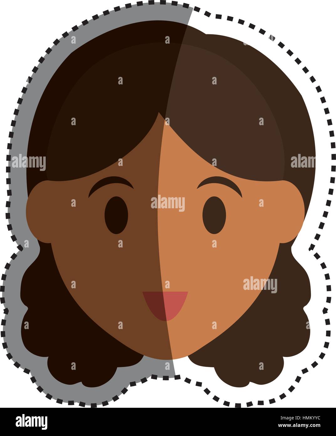 woman face cartoon icon vector illustration graphic design Stock Vector ...