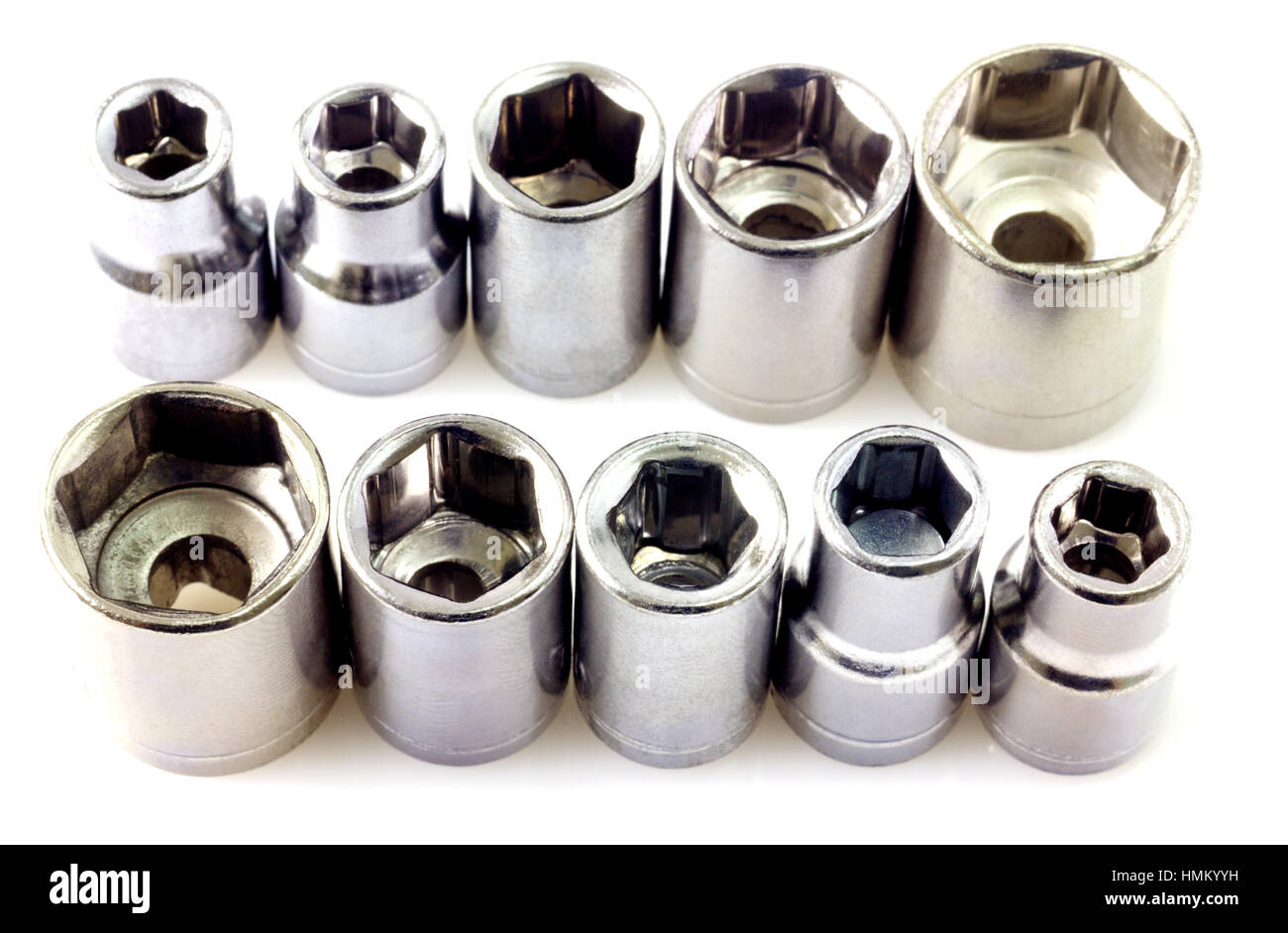 Mechanical bit tool set isolated on white background Stock Photo - Alamy