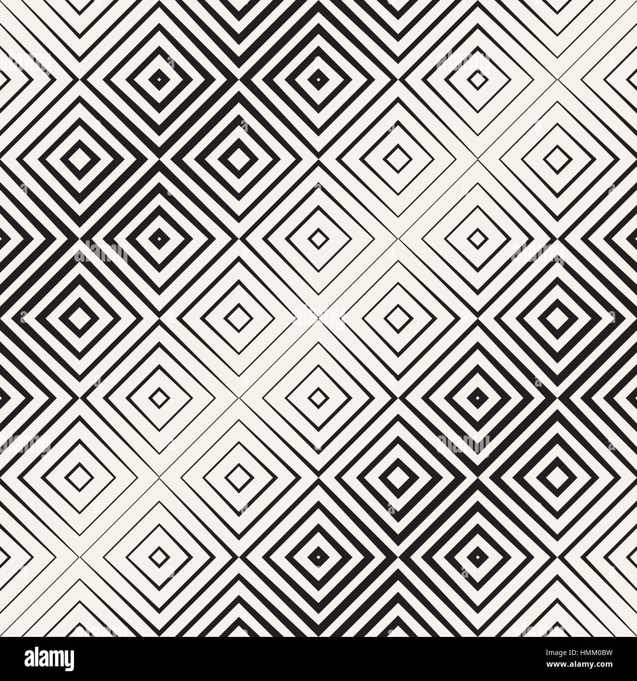 Trendy Monochrome Line Lattice. Vector Seamless Black and White Pattern ...