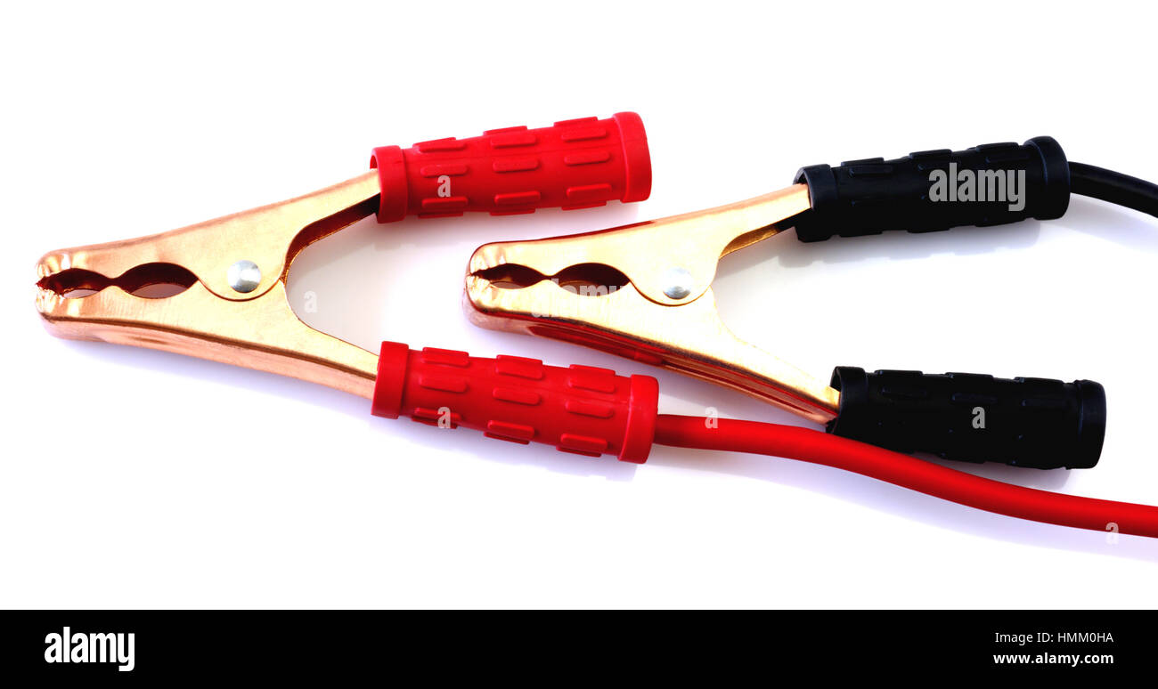 Terminal wires isolated on white background Stock Photo - Alamy