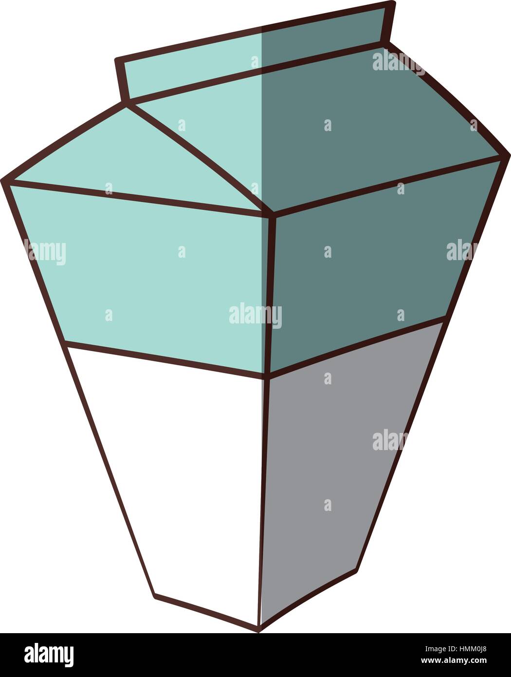 box carton milk juice shadow vector illustration eps 10 Stock Vector ...
