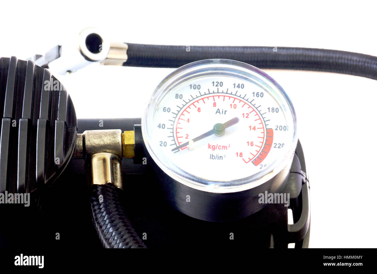 Air compressor isolated on white background Stock Photo - Alamy