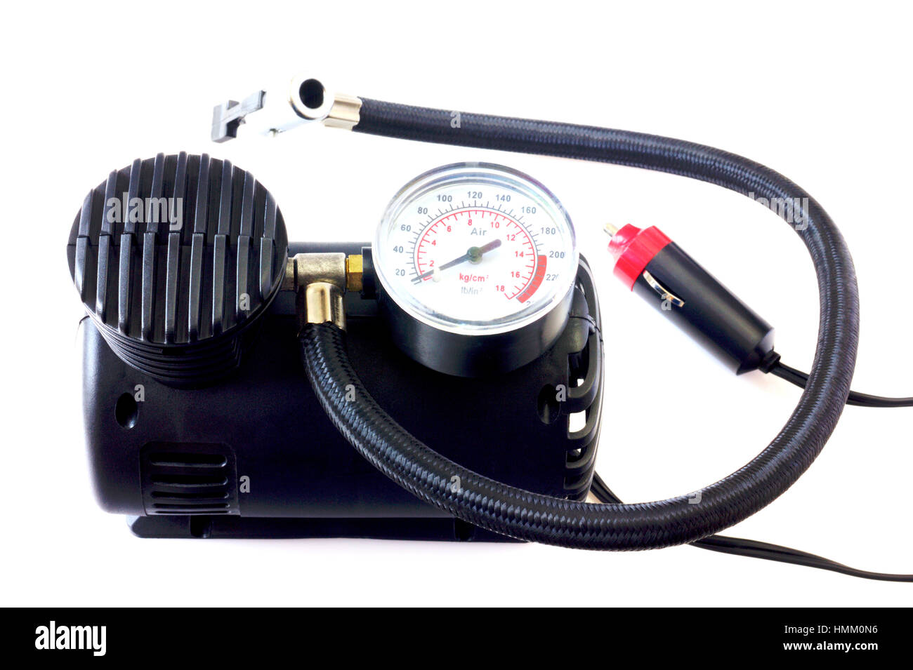 Air compressor isolated on white background Stock Photo - Alamy