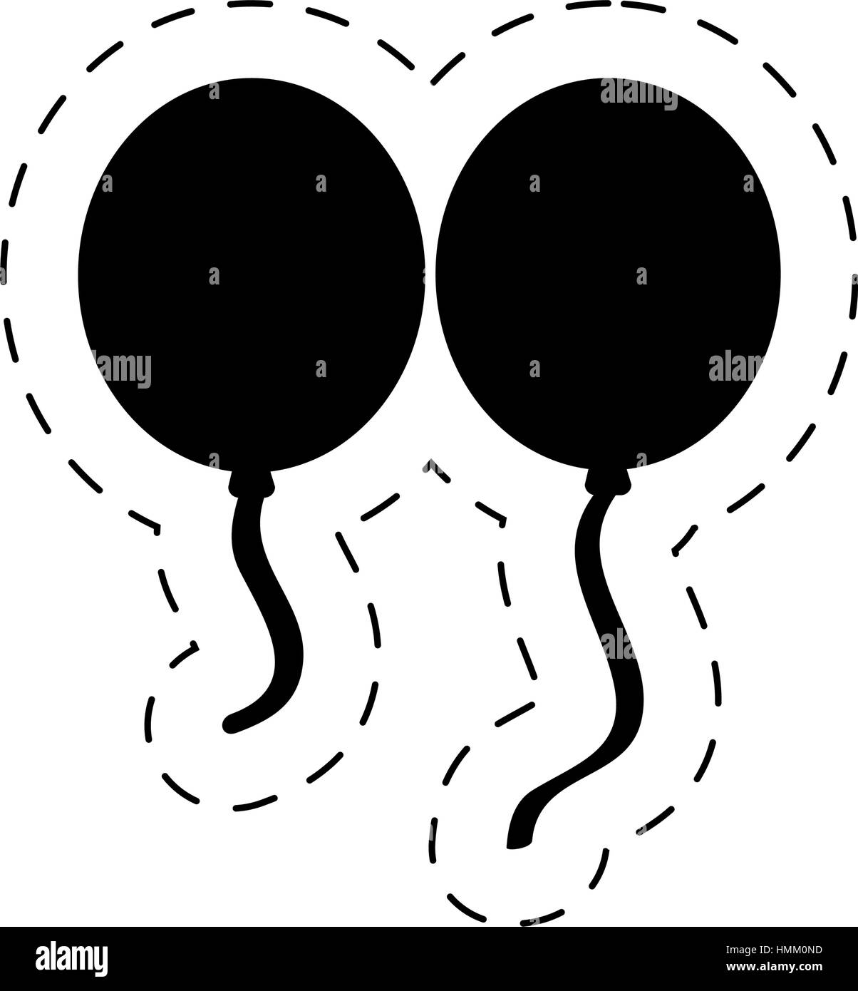 balloon party decorative element pictogram vector illustration eps 10 ...
