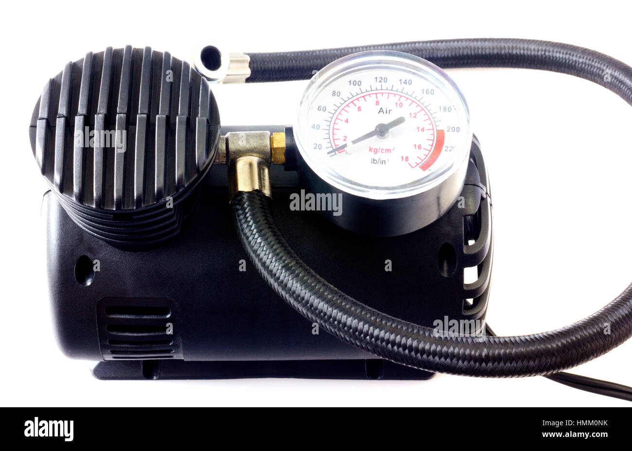 Air compressor isolated on white background Stock Photo - Alamy