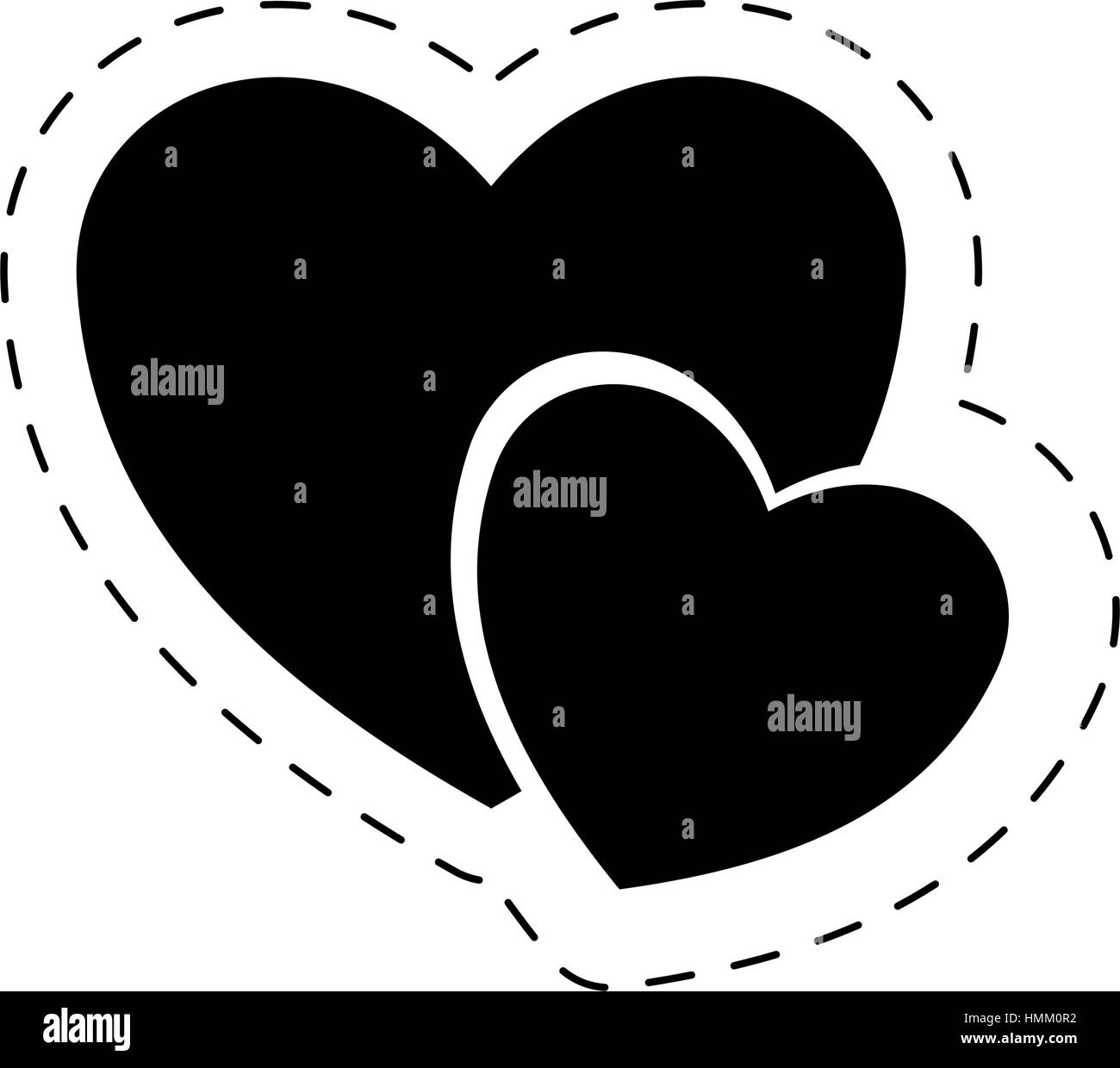 hearts love romantic valentine pictogram vector illustration eps 10 ...