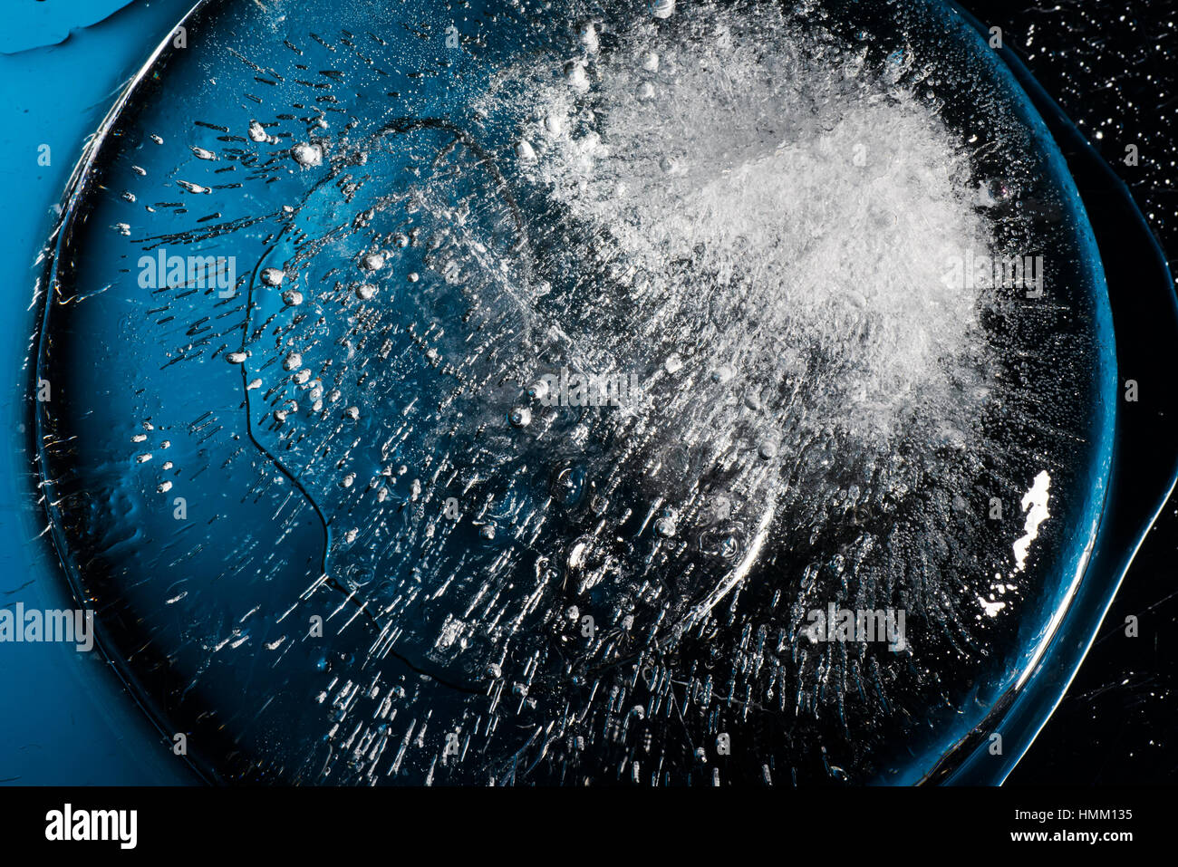 Ice with water bubbles close-up Stock Photo - Alamy