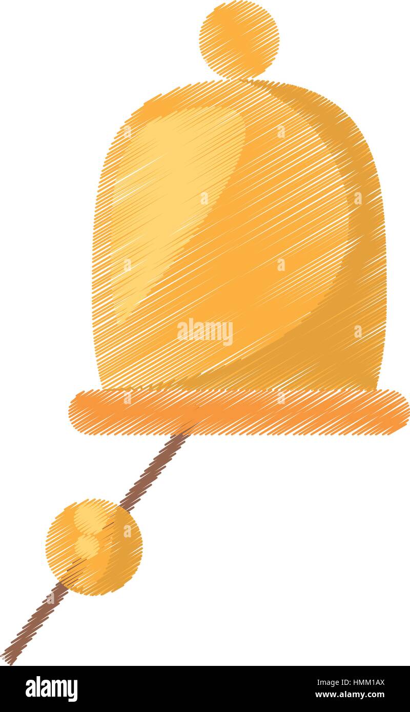 drawing gold ship bell nautical symbol vector illustration eps 10 Stock ...