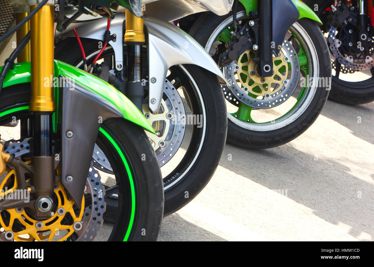 Front motorcycles wheels Stock Photo - Alamy