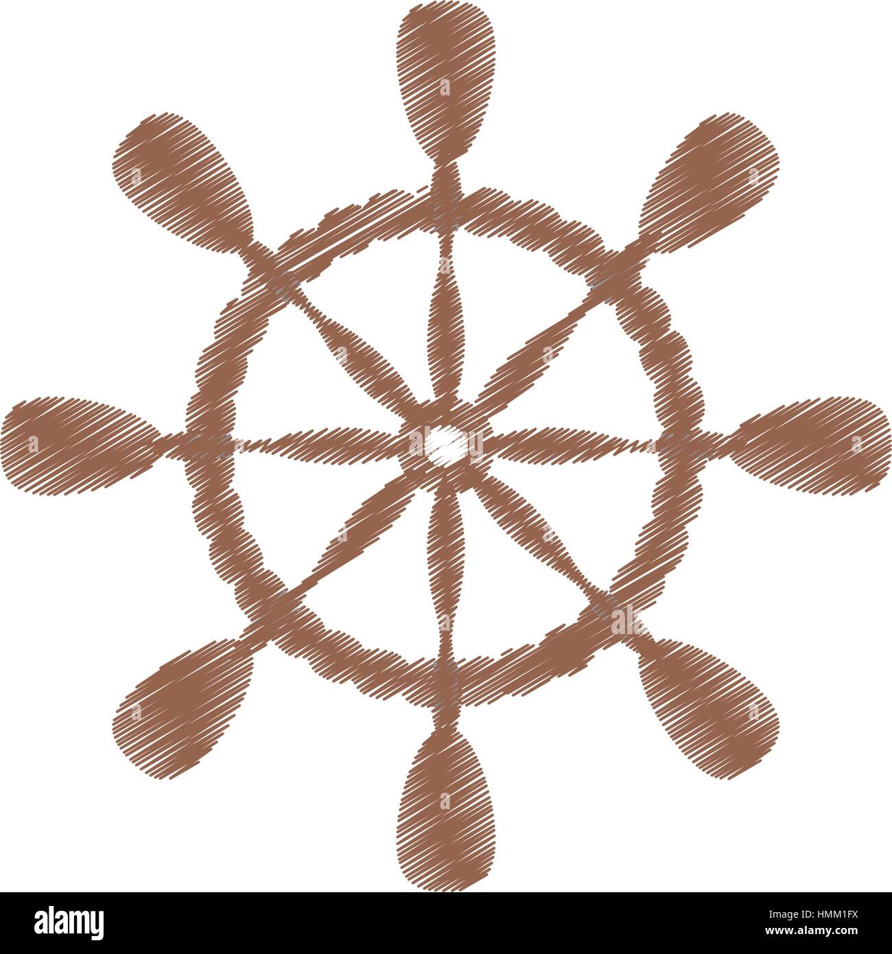 drawing wheel steering boat helm vector illustration eps 10 Stock ...