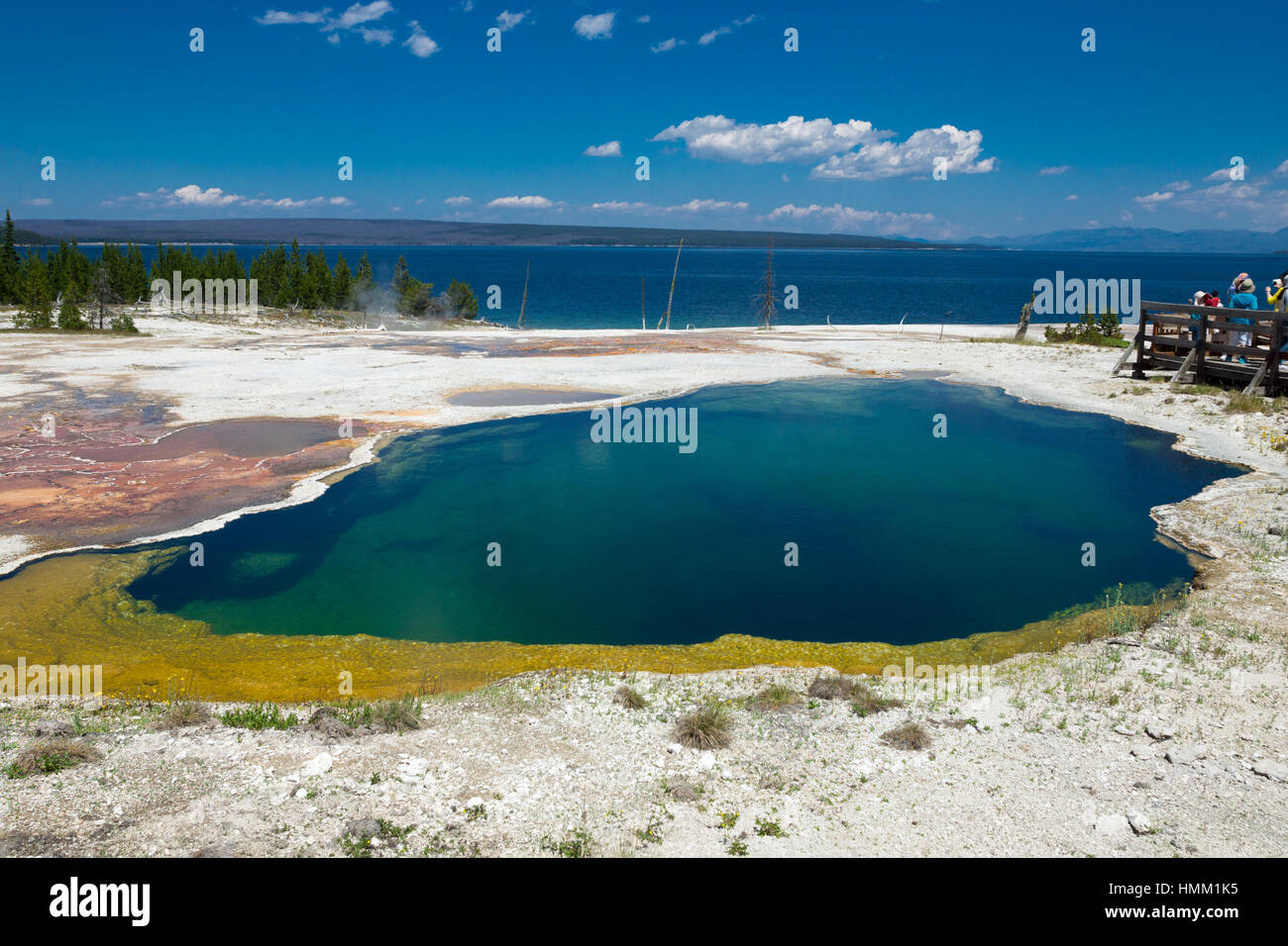 West Thumb Geyser Basin and Yellowstone Lake, Yellowstone National Park ...