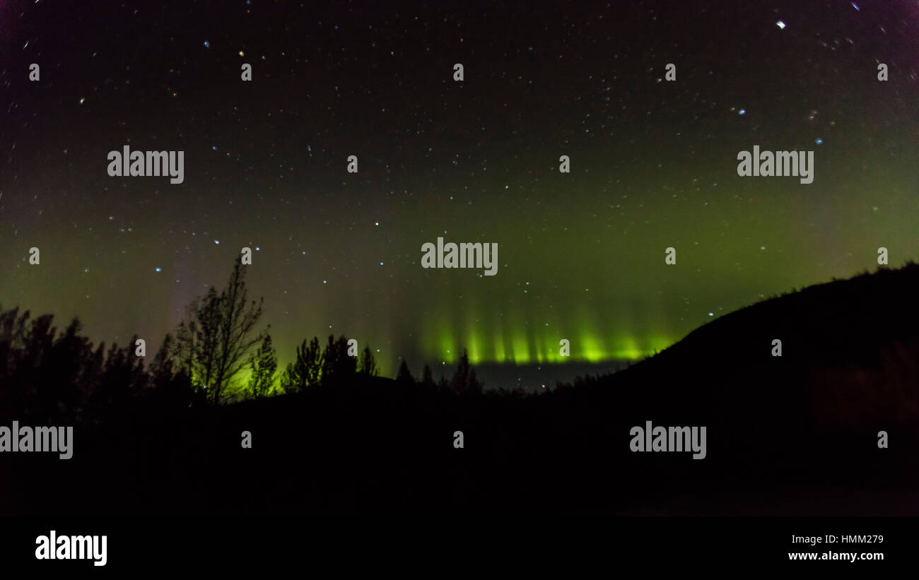 AUGUST 30, 2016 - Aurora Borealis or Northern Lights illuminate the ...