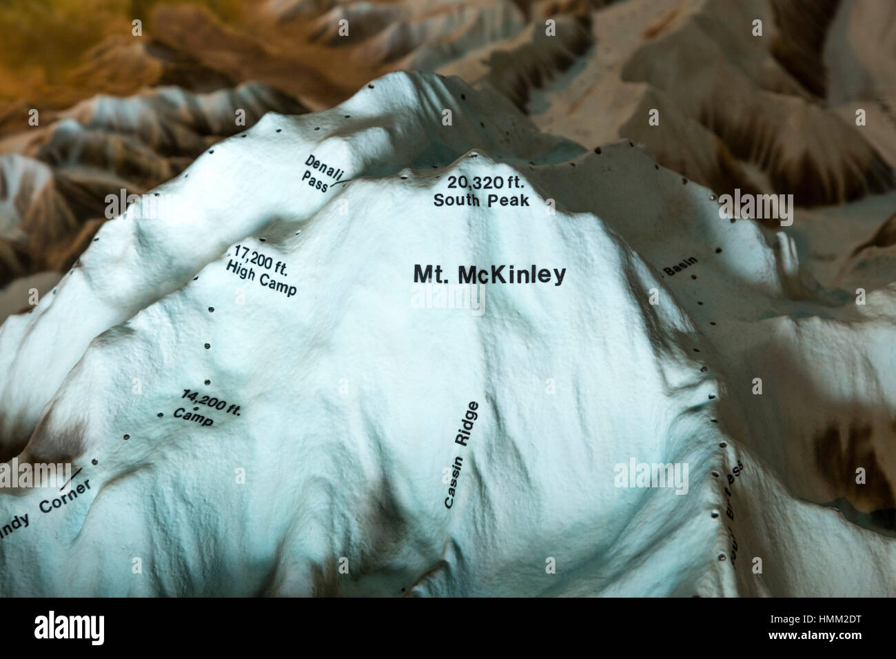 National Parks model of Mount Denali and Alaska Mountain Range, Denali ...