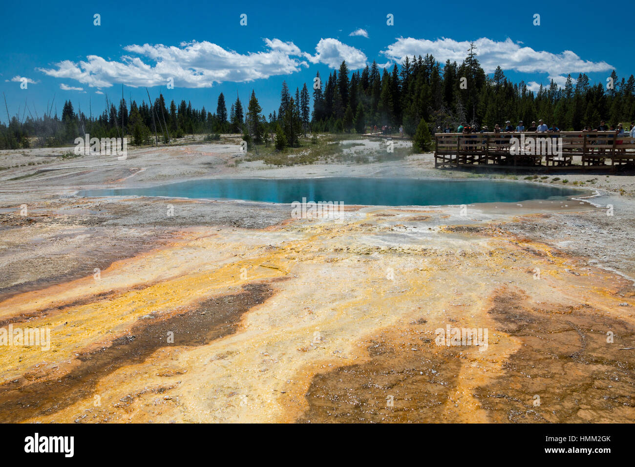 West Thumb Geyser Basin and Yellowstone Lake, Yellowstone National Park ...