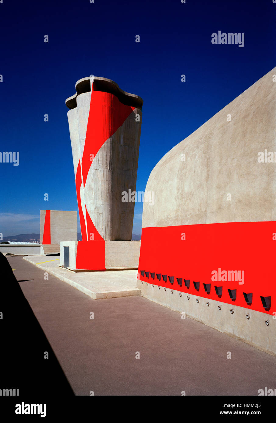 Artwork by Felice Varini at Unite D'Habitation in Marseille in Provence ...