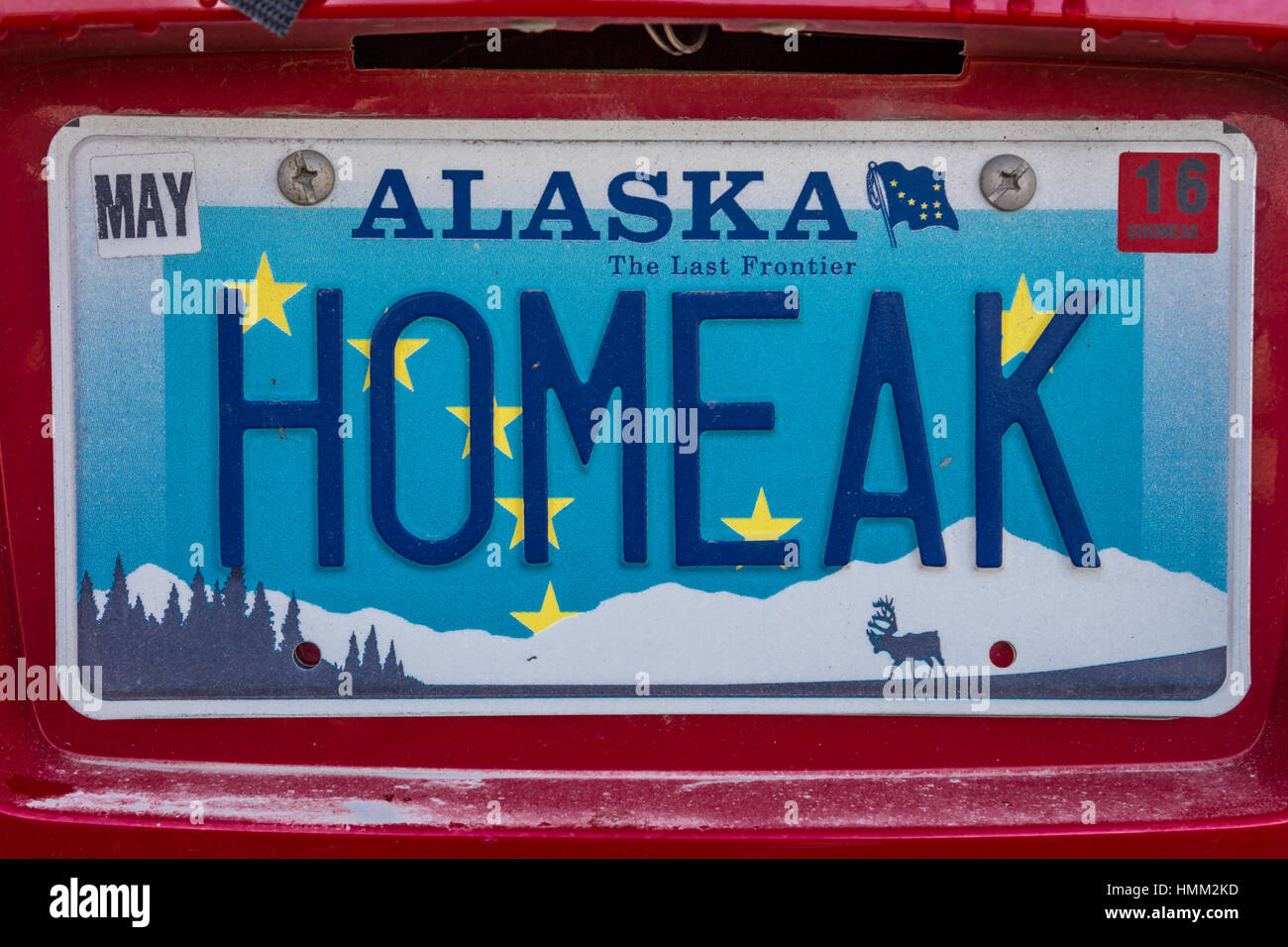 Alaska Vanity License plate says "HOMEAK" - meaning home in Alaska ...