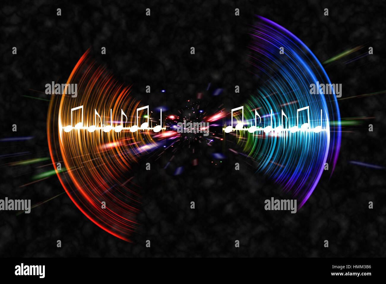 Visual neon soundwave concept 3d hi-res stock photography and images ...