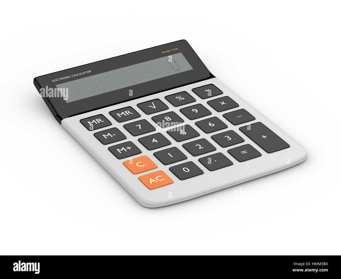 3d rendering of calculator isolated over white background Stock Photo ...